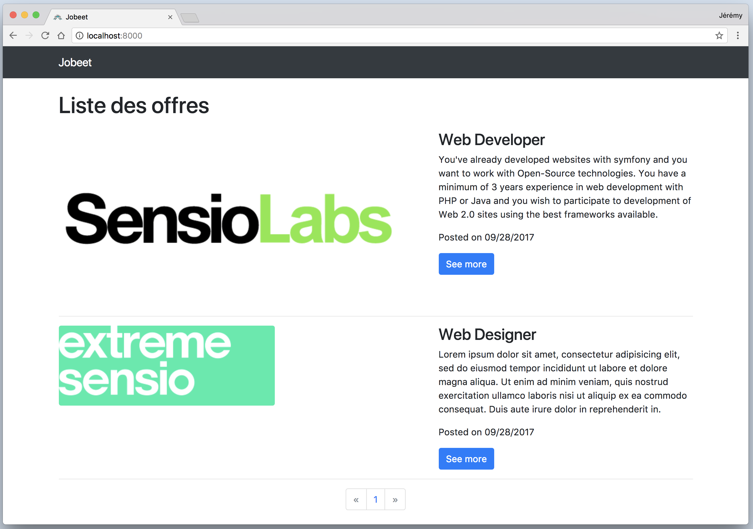 Tutorial Jobeet Pour Symfony 4 Partie 4a Le Contrôleur Et La Vue